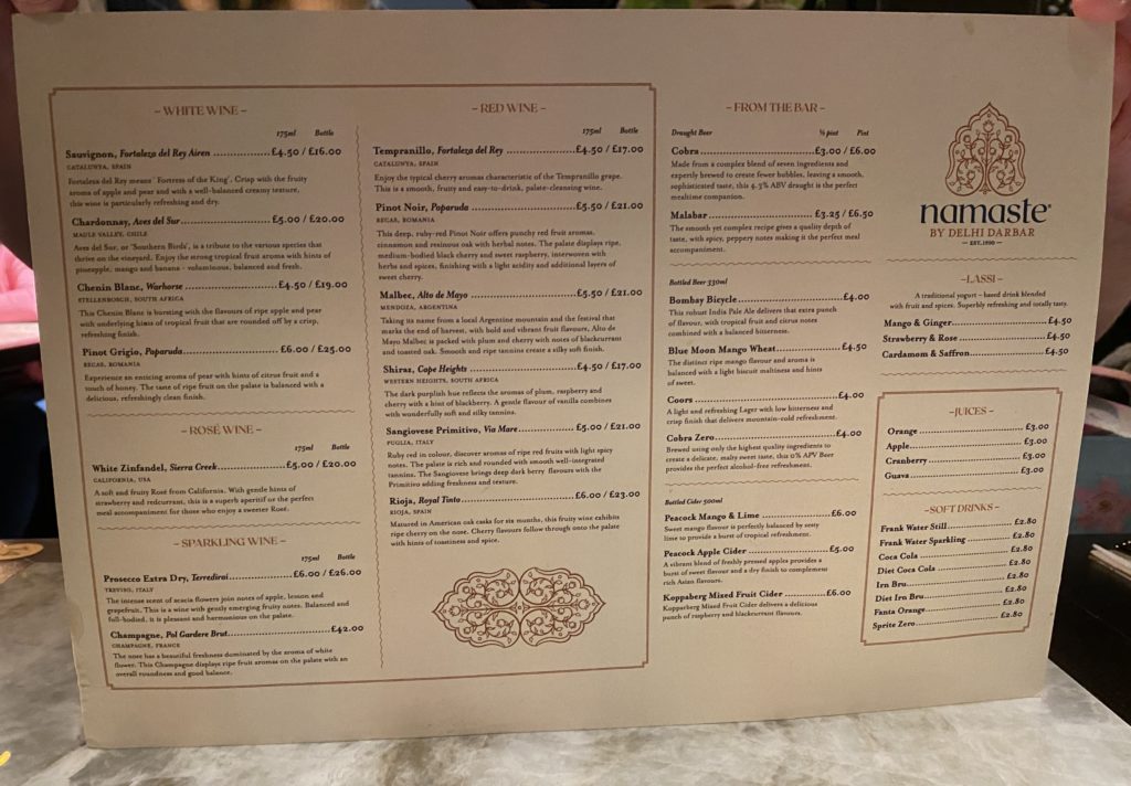 Food review : Namaste by Delhi Darbar, St Enoch, Glasgow - Glasgow ...